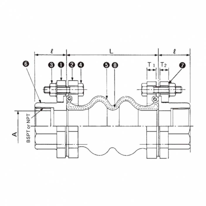 FLOATING FLANGES- SCREW TYPE TWIN-SPHERE RUBBER JOINT - Welltech ...